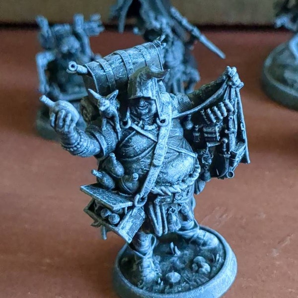 Corrupted Dwarf 3D Printed Resin Miniature 4K Statue, Hand-painted ...