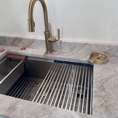 Unlacquered Brass Glass Rinser for Kitchen Sinks, Kitchen Sink ...