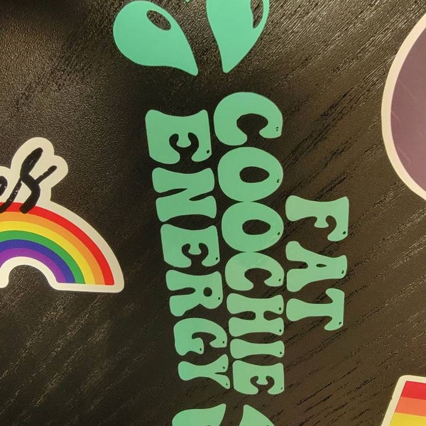 Fat Coochie Energy Vinyl Decal Sticker - Etsy
