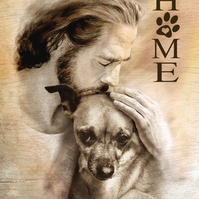 Jesus With Dog Painting, DIGITAL Download File, Jesus and Dog, Welcome ...