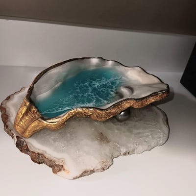 Sand Shells & Starfish Ocean Clock on Vinyl Record, Abstract Beach ...