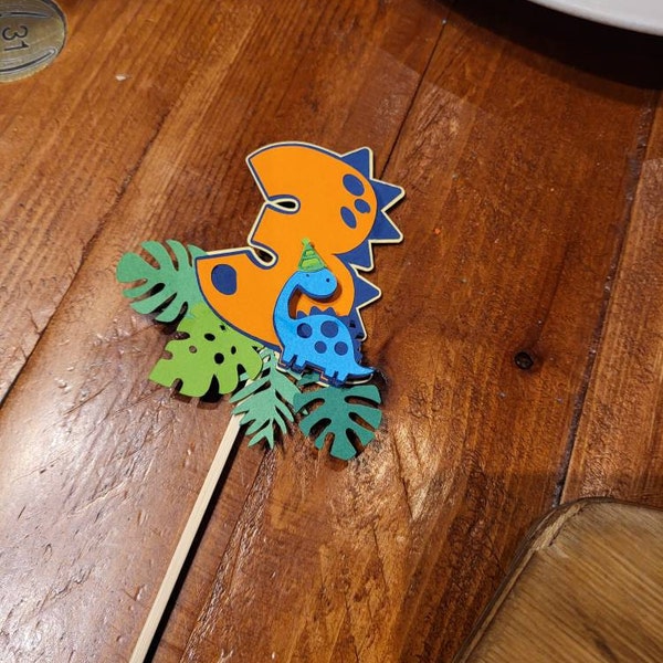 Dinosaur Cake Topper Dxf | Dinosaur Cake Topper SVG | Dinosaur Party ...