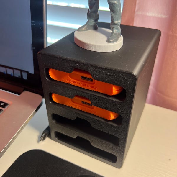 Under Desk Battery Bank Storage Mount and Charging Station - Etsy