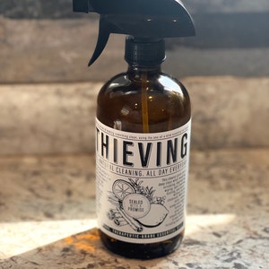 Thieves Cleaner Label Household Cleaner Spray Bottle Label All Purpose ...