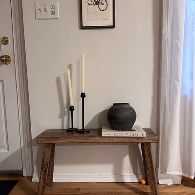 Rustic Wooden Display Bench - Etsy