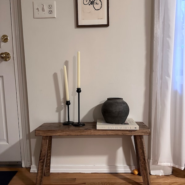 Rustic Wooden Display Bench - Etsy