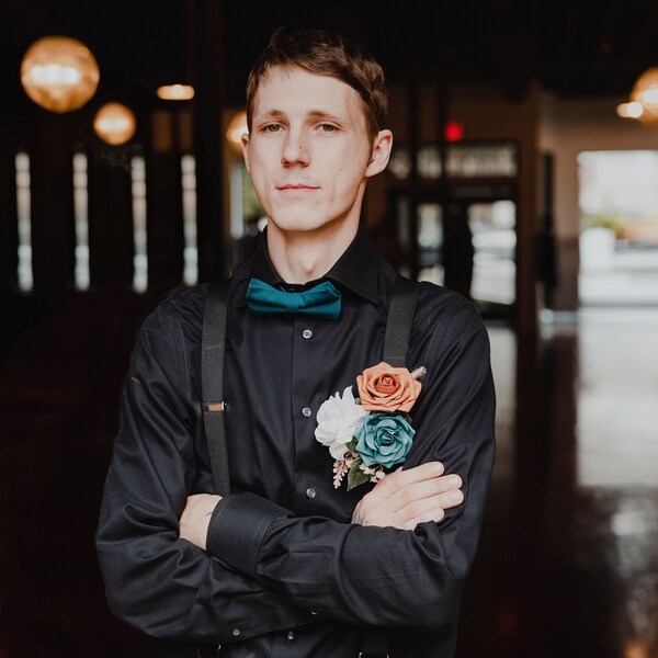 Rost Krawatte / Kupfer Rost Krawatte / Fliege / Hosenträger ...