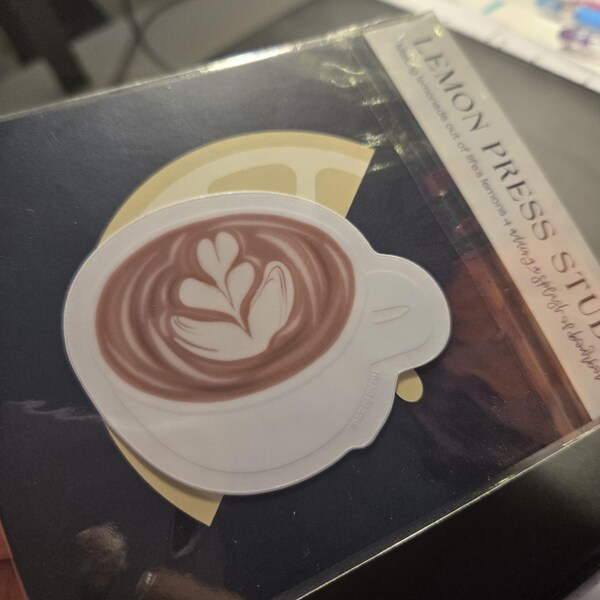 Iced Latte Sticker, Waterproof Iced Coffee Sticker for Water Bottle ...