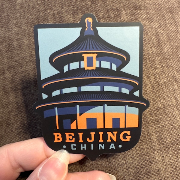 Beijing China Sticker - Etsy