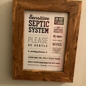 Sistema séptico Letrero IMPRIMIBLE Baño sensible Plomería - Etsy México