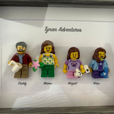 Personalized Mini Me Minifigure Frame. for up to 5 Figures. - Etsy