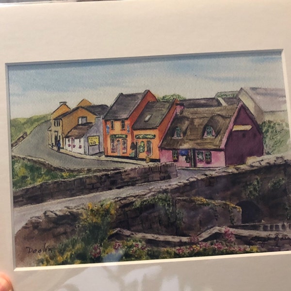 Doolin, Ireland Watercolor Painting Print, Irish Art,irish Village ...