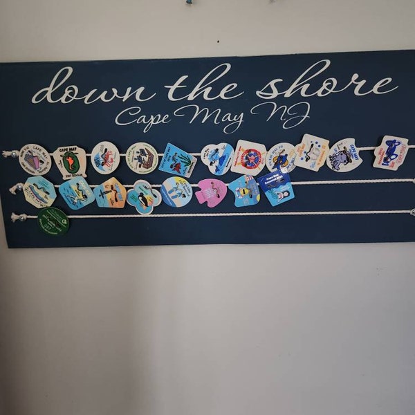 Beach Badge Display With Custom Town, Badge Tag Holder, Collection ...