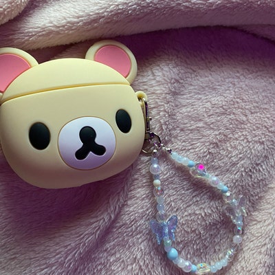 Cute Clear and Blue Phone Charm Keychain Strap AirPod Backpack - Etsy