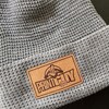 Custom Leather Patch Knit Beanie | Design Your Own Personalized Beanie ...