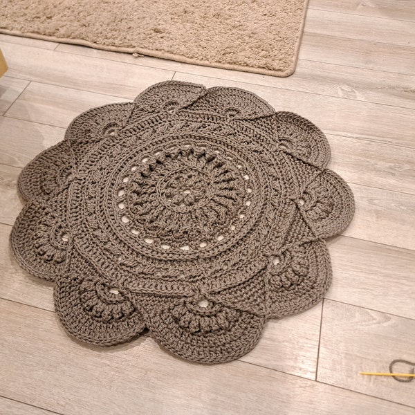 CROCHET PATTERN Crochet Rug Pattern Doily Pattern Doily Rug Crochet ...