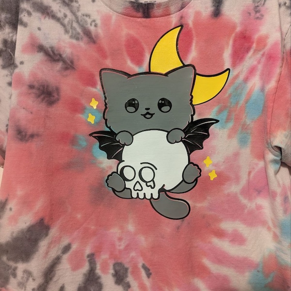 Pastel Goth Cat Svg Clipart Vector File Commercial Use Kawaii Anime ...