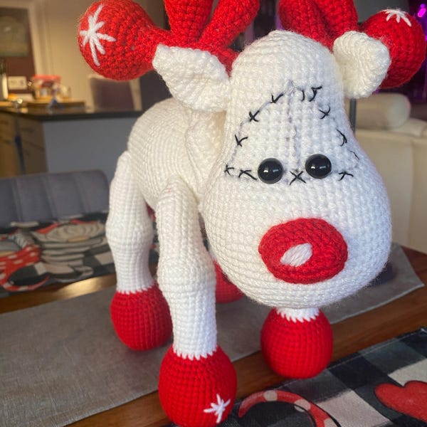PDF Pattern Rudolph the Reindeer, English, Dutch and German, Amigurumi ...