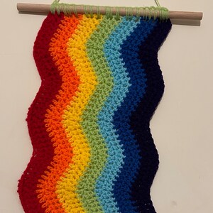 Crochet Pride Pattern Lgbtq Queer Lesbian Bisexual Flag Wall Hanging ...