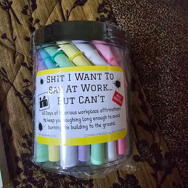 Funny Work Affirmation Jar - Shit I Want to Say at Work but Cant ...