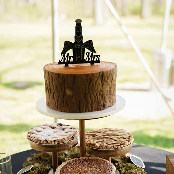 Medieval Sword Wedding Cake Topper Mr and Mrs,master Sword Wedding Cake ...
