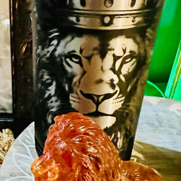 Amber Lion Box – Handmade Natural Amber Jewelry Box With Lion Figurine ...