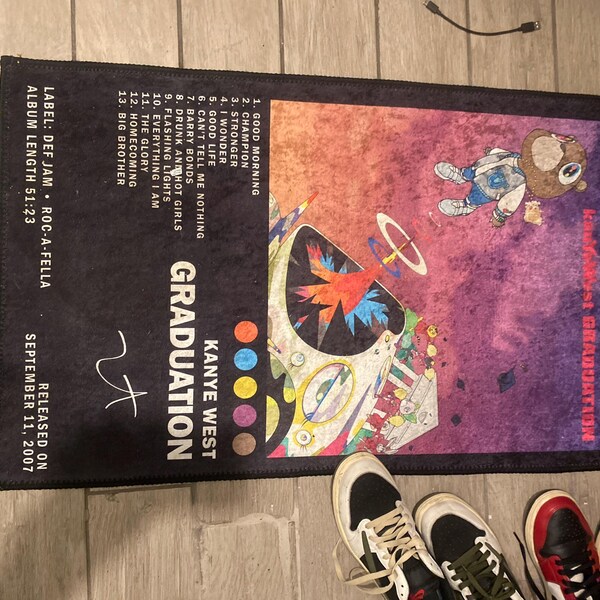 Kanye West Album Cover Rug, Album Cover Rug, Graduation Album Cover Rug ...