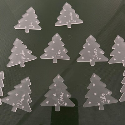 Christmas Tree Party Place Names, Personalised Christmas Dinner Table ...