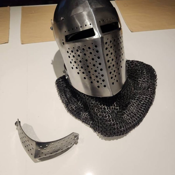 18GA Medieval Bascinet German Helmet Medieval German Salleta Helmet ...