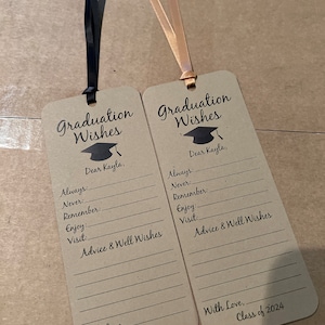Set of 8 Graduation Party Wishing Tree Tags / Wishes for the Graduate ...