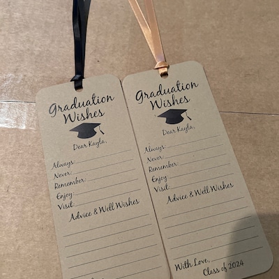 Set of 8 Graduation Party Wishing Tree Tags / Wishes for the Graduate ...