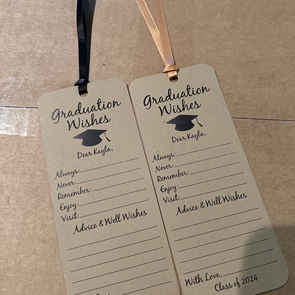 Set of 8 Graduation Party Wishing Tree Tags / Wishes for the Graduate ...