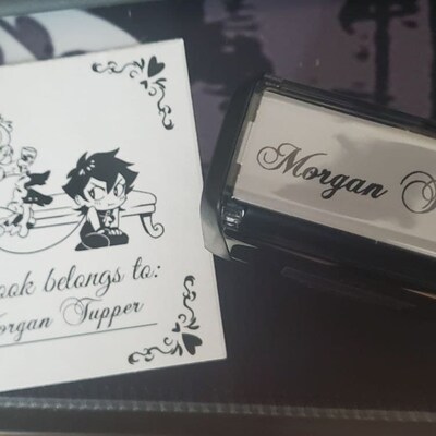 Custom Name Stamp, Signature Stamp, Self Inking Name Stamp, Calligraphy ...
