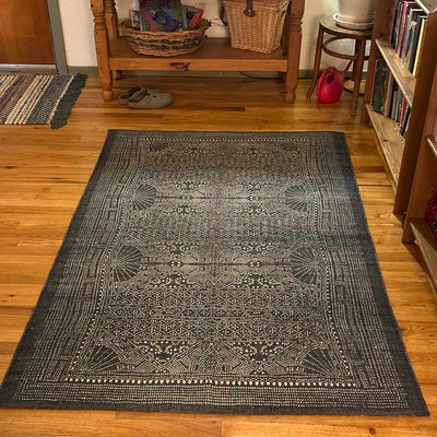 8x10 Feet Jute Braided Black Rug, Area Rug, Floor Rug - Etsy