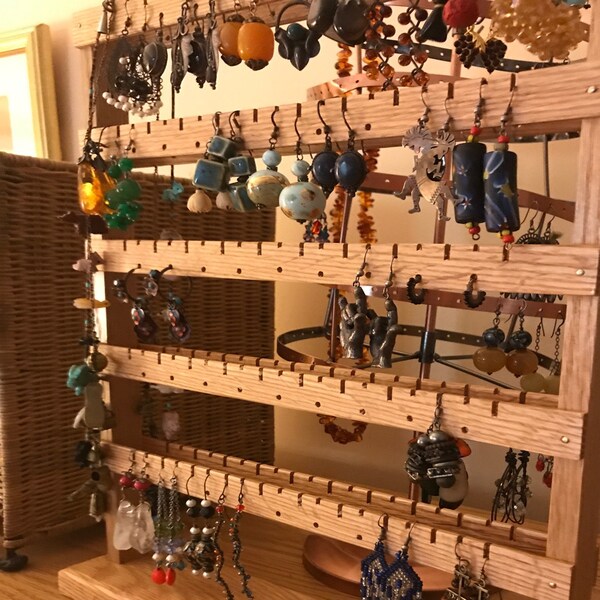 Made in USA Double Sided Medium Standing Earring Holder for Storage or ...