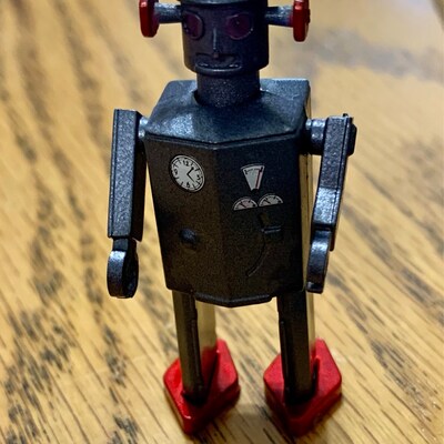 Mini 2 Vintage Retro Robots Figure - Etsy