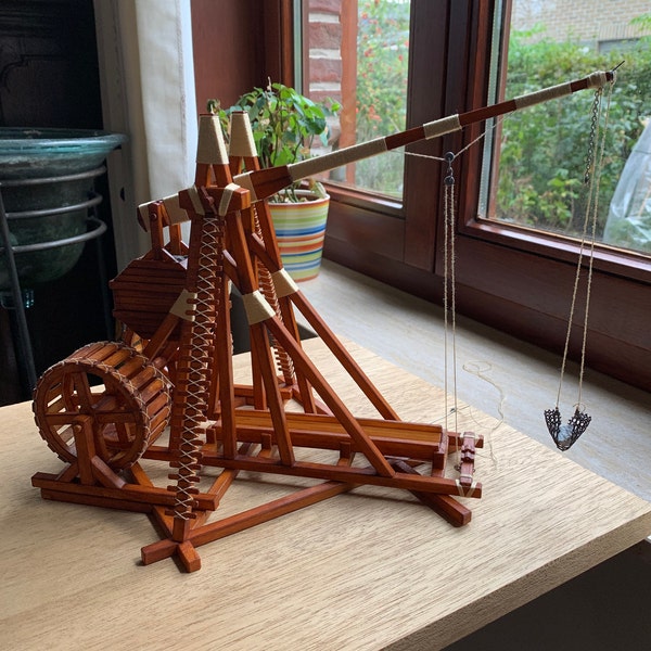 Trebuchet - DIY Kit or Finished Model - Desktop Replica - More Color ...