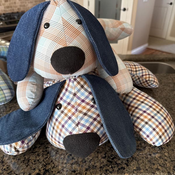 Memory Dog From Clothing Keepsake Dog Made From Clothing Memorial ...