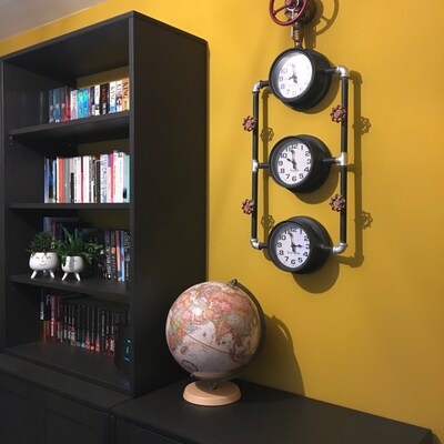 Huge Triple Pipe Clock - Etsy