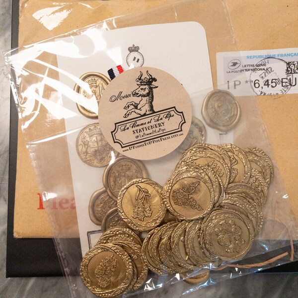 Wax Seal Sampler Pack, French Wax Seals, Wax Seals, Self Adhesive Wax ...