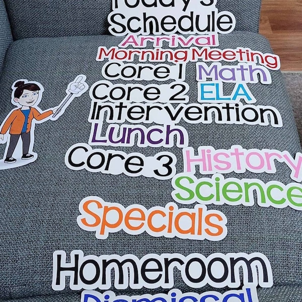 Classroom Schedule Magnets, Teacher Schedule Magnets, Magnets for ...