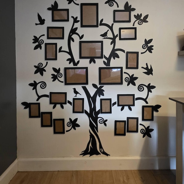 Wooden Family Tree With 20 Picture Frames (8.2х6.1 Feet/250х190 Cm ...
