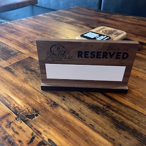 Table Sign QR Code SCAN for MENU Custom Engraved Wooden Restaurant ...