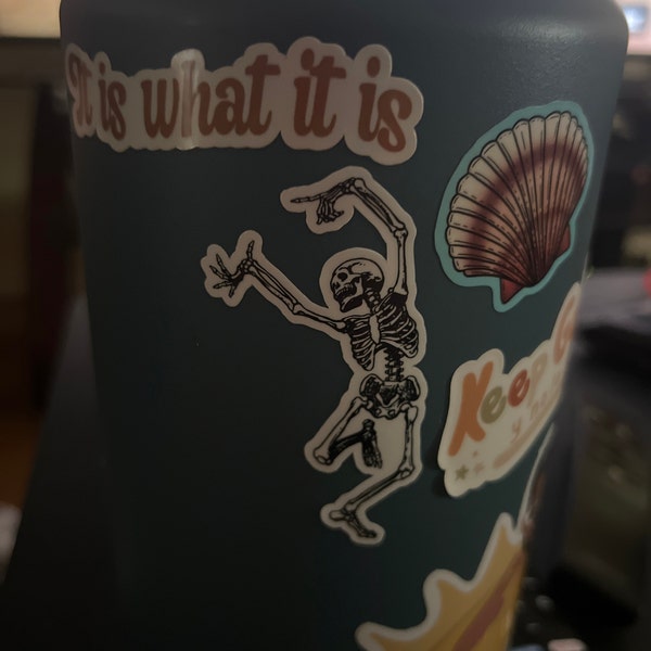 Skeleton Sticker | Skeleton Dancing Sticker | Vinyl Sticker | Laptop ...