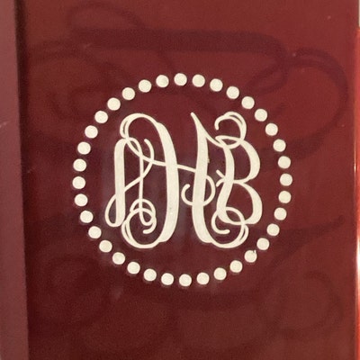 Monogram Car Decal, Monogram Vinyl Decal, Glitter Monogram Vinyl Decals ...