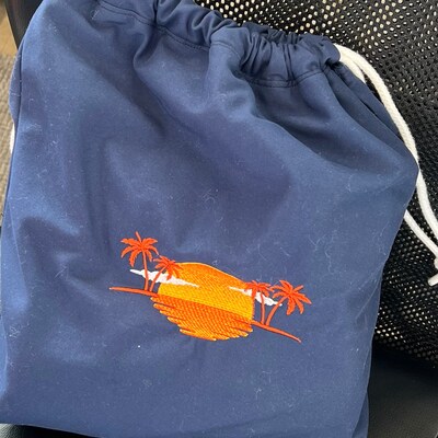 Palm Tree Embroidery Design, Summer Beach Embroidery File, 4 Sizes ...