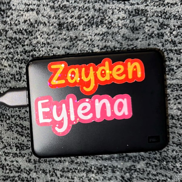 Rainbow Personalized Name Sticker, Custom Rainbow Name Sticker ...