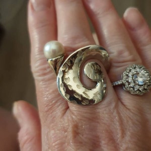 Unique Statement Ring Sterling Silver Ring Modern Statement | Etsy