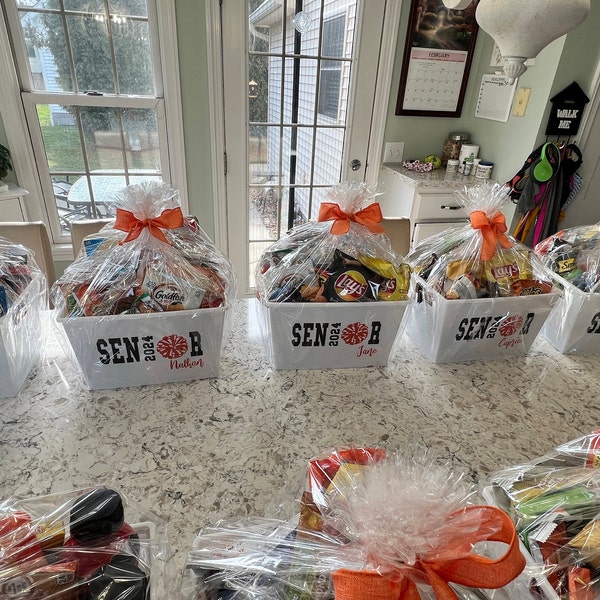 Personalized Sports Sport Graduation Gift Basket - Cheer Senior ...