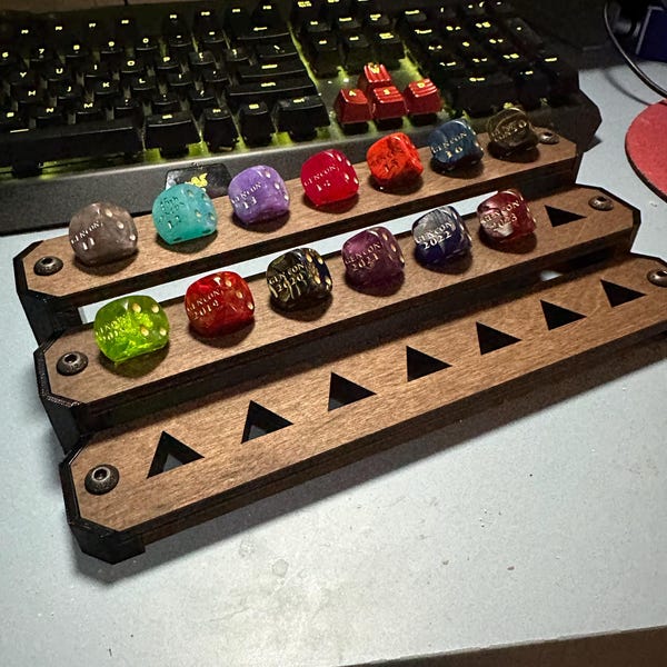 Handcrafted Wooden Dice Display Stand Minimalist Tabletop Holder for ...